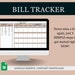 Bill Tracker Spreadsheet, Google Sheets Bill Calendar, Monthly Bill ...