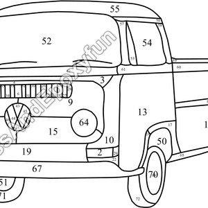 Stained Glass Pattern for Volkswagen Van - Etsy