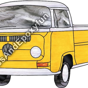 Stained Glass Pattern for Volkswagen Van - Etsy