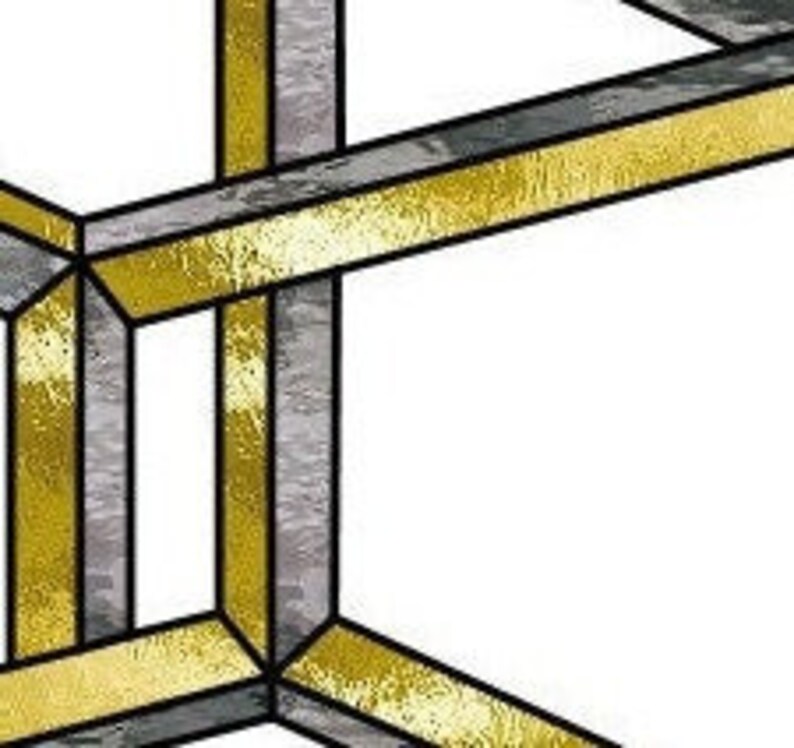 Stained Glass Pattern for 3D Cube - Etsy