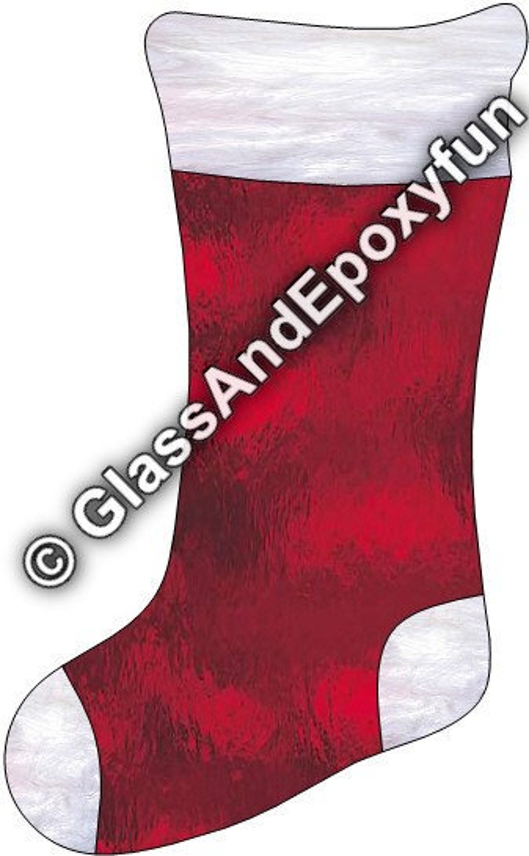 Stained Glass Pattern for Christmas Stocking - Etsy