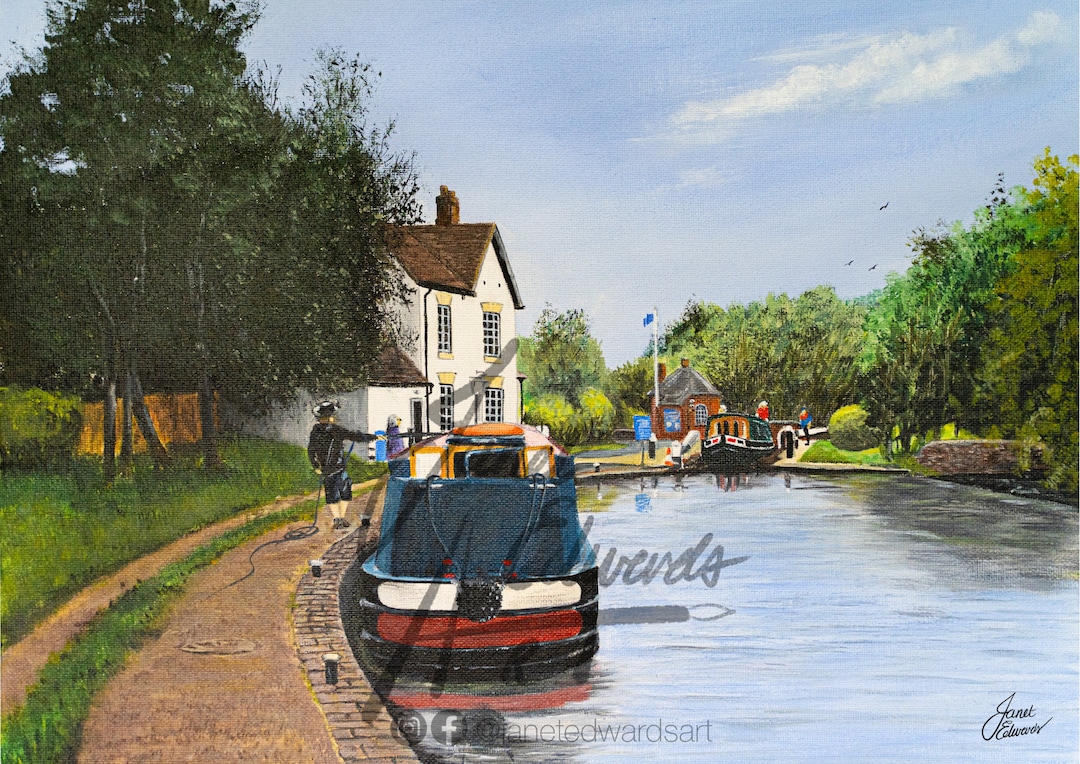 Original Painting of Bratch Locks Cottage - Etsy