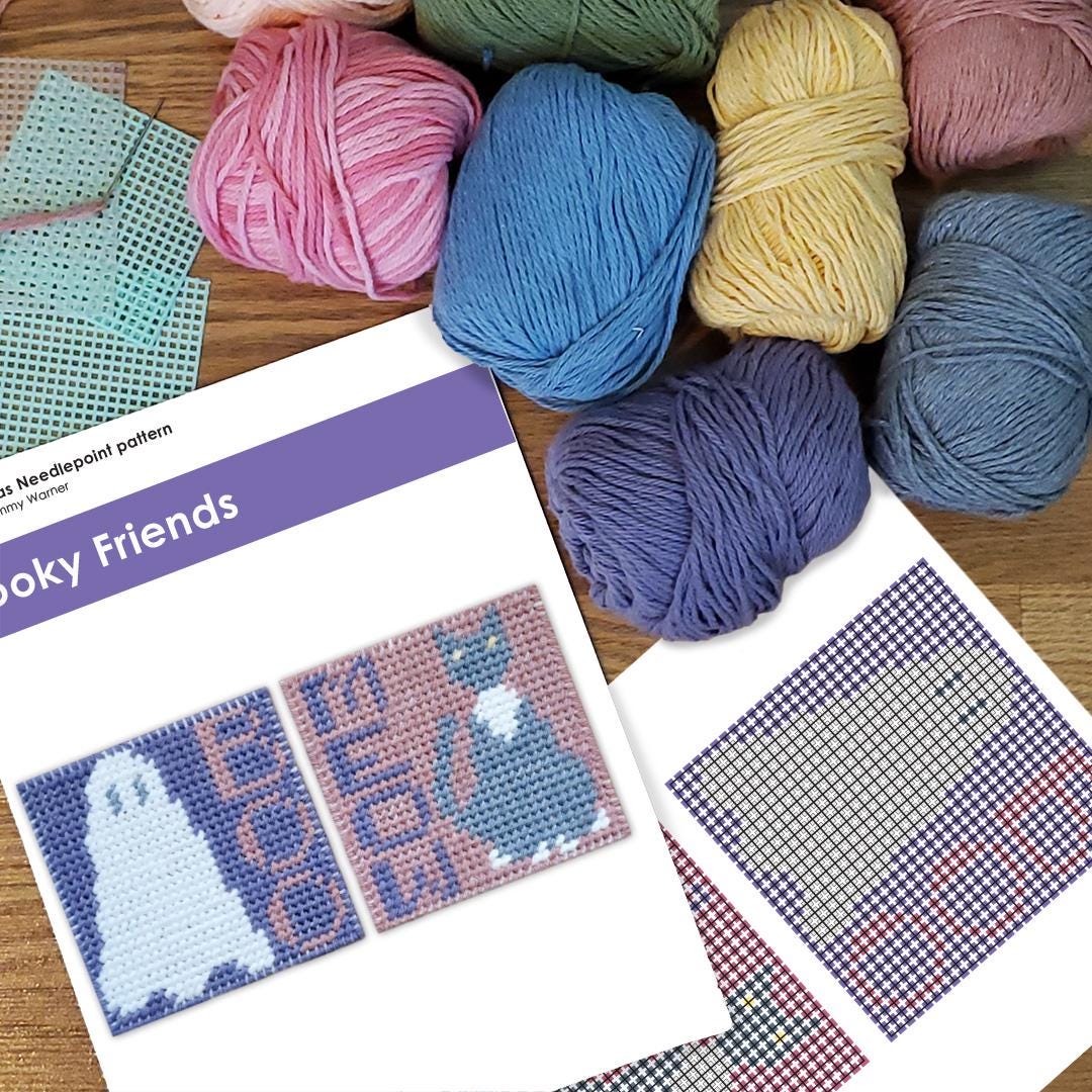 Plastic Canvas Needlepoint Pattern: Spooky Friends - Etsy