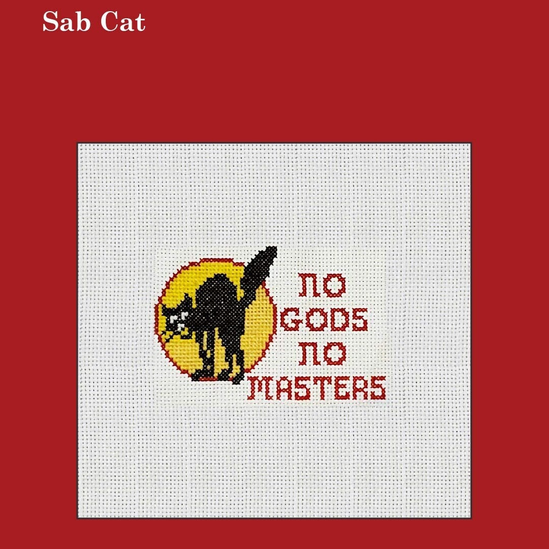 Cross-stitch Pattern: Sab Cat - Etsy