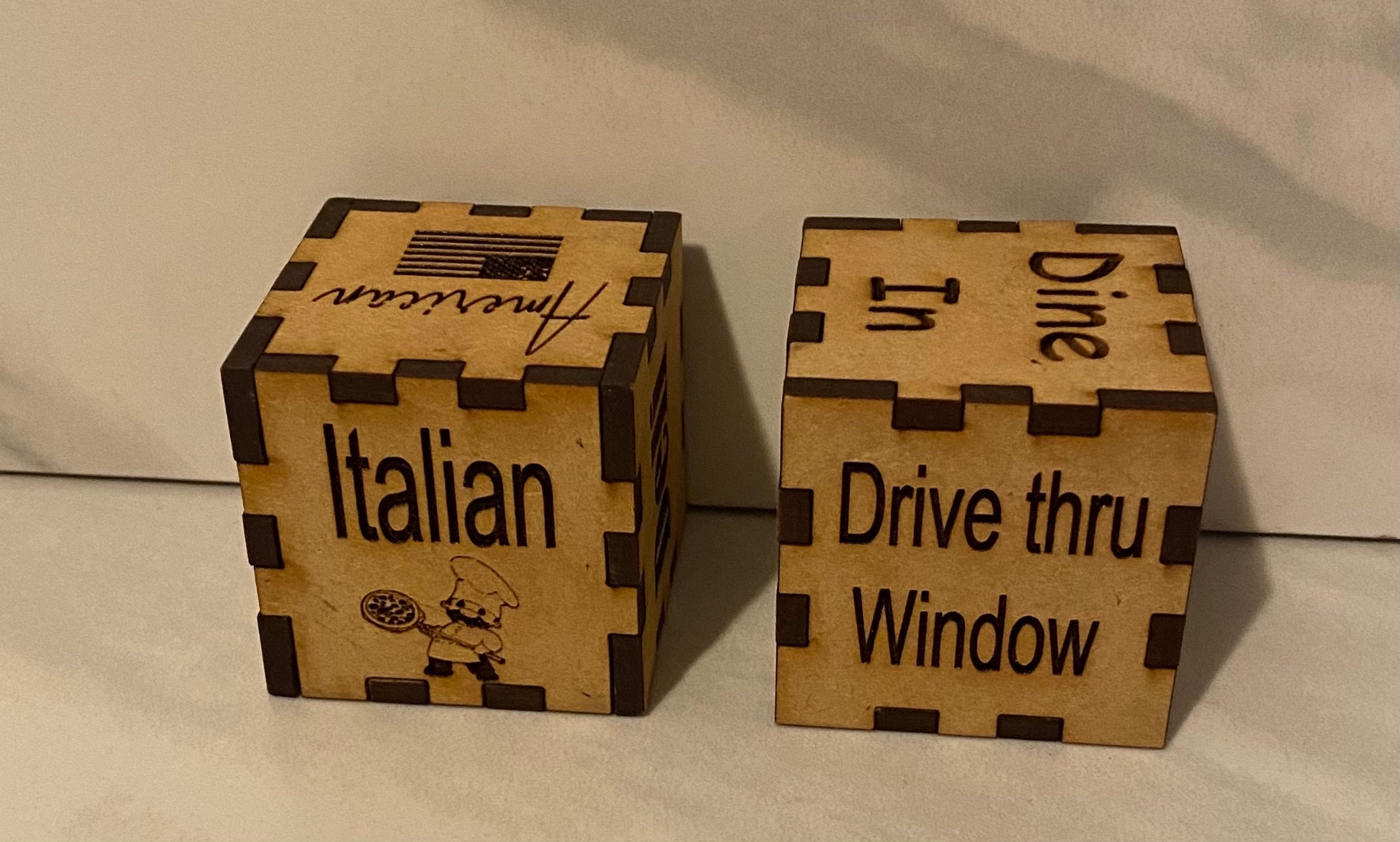 Wood Dinner Dice - Etsy