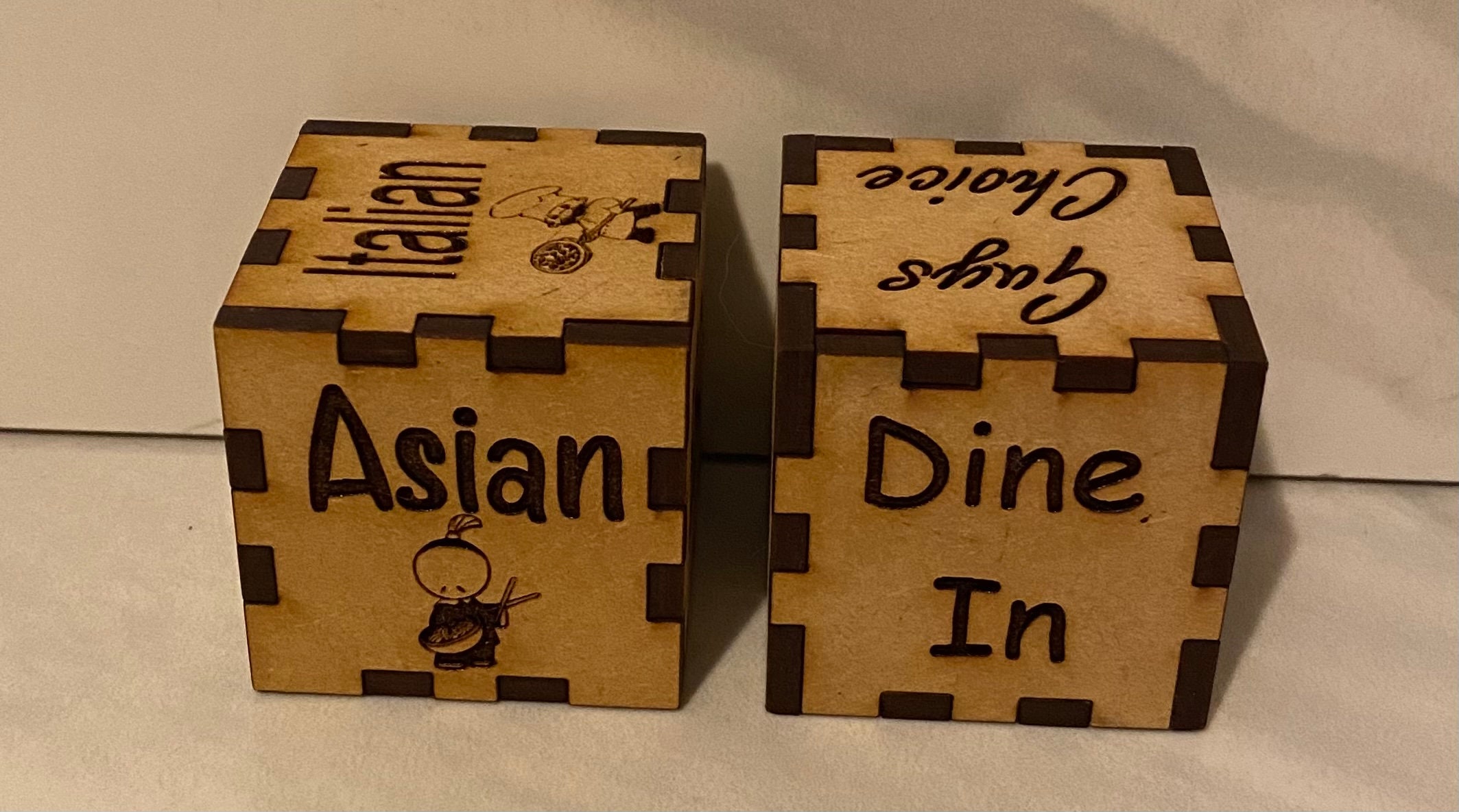 Wood Dinner Dice - Etsy
