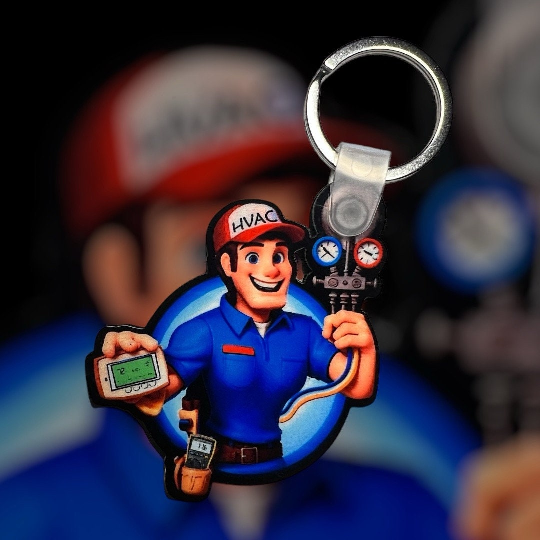 HVAC Service Keychain - Etsy
