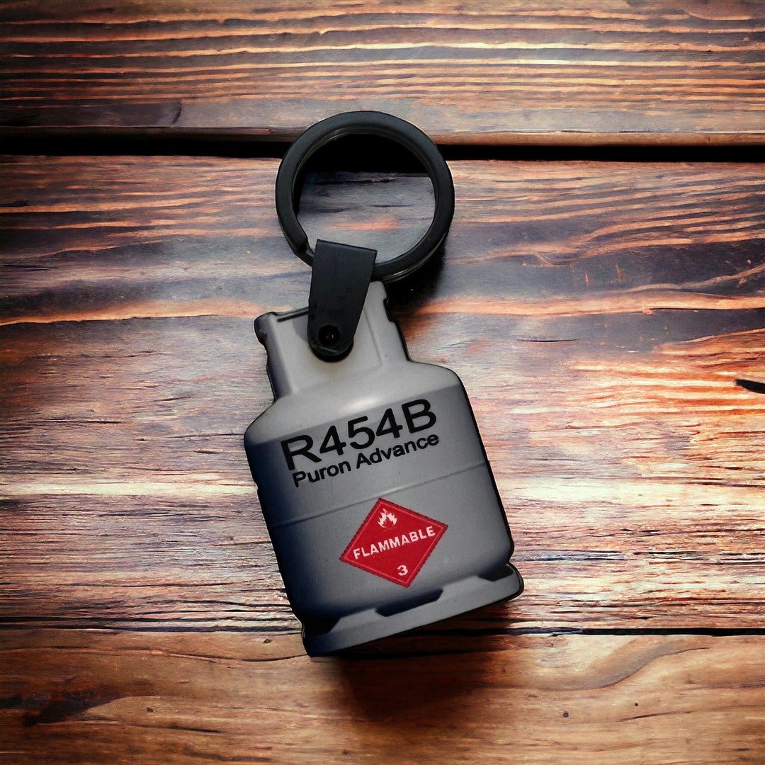 Wood HVAC R454B Puron Advance Keychain - Etsy