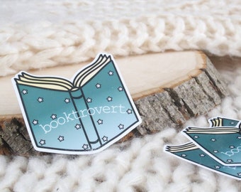 Booktrovert Sticker - Etsy