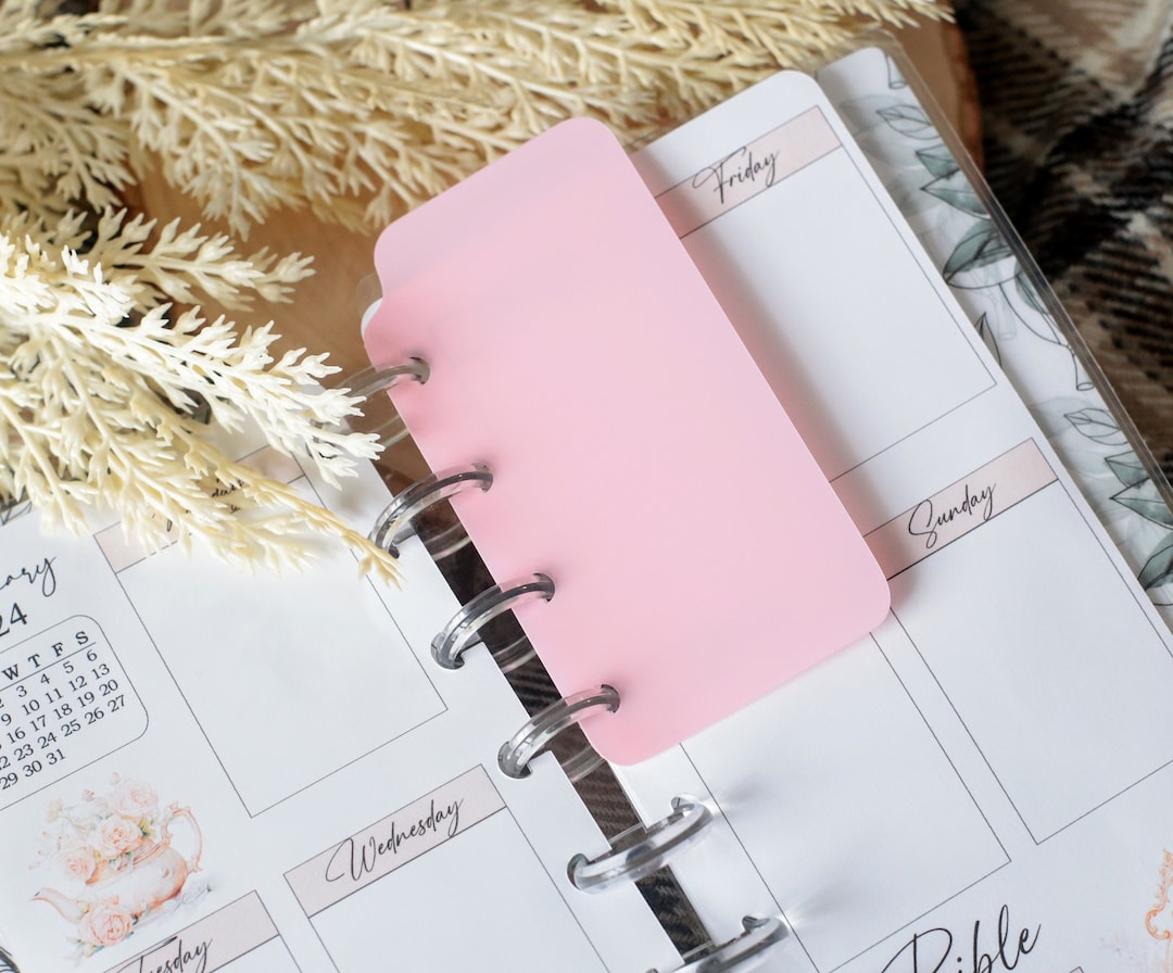 Pastel Colorful Planner Tabs Discbound Page Markers for Happy Planner ...