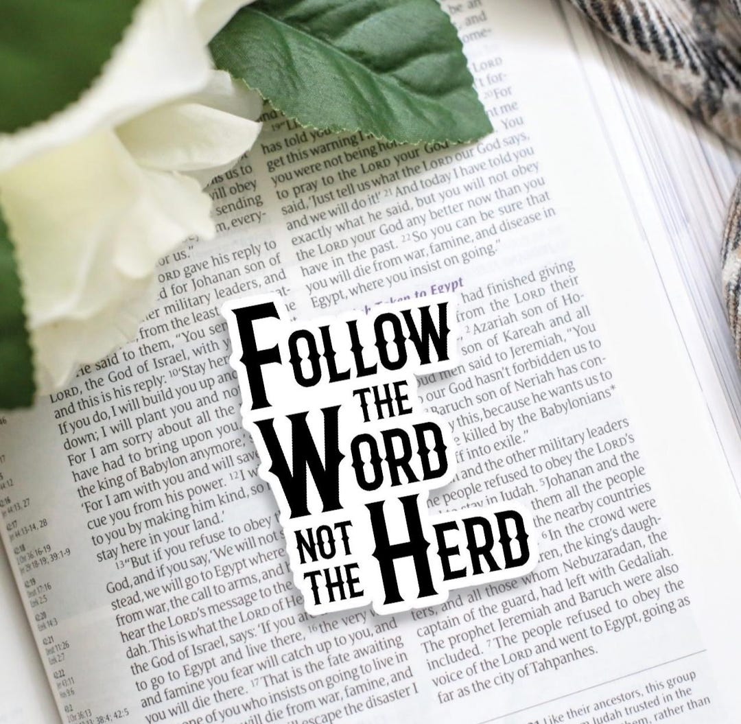 Suivez la parole, pas le troupeau Sticker pour ordinateur portable ...