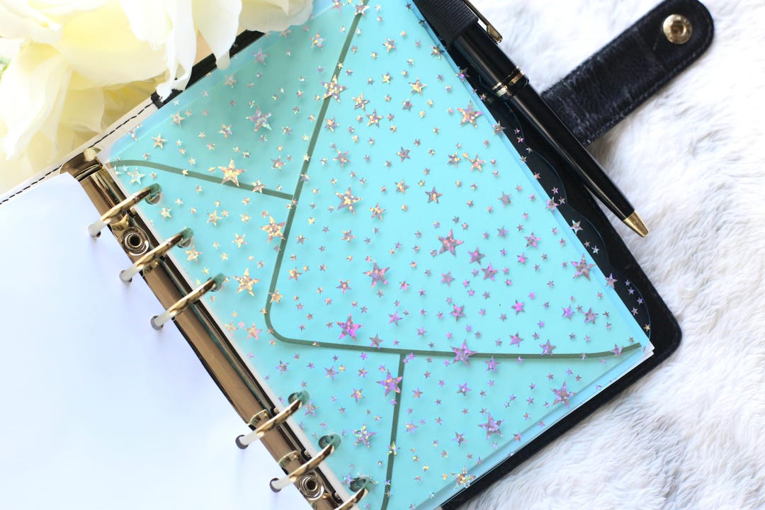 Sparkly Stars Planner Dashboard for A6 B6 Pocket Planner Sparkly Insert ...