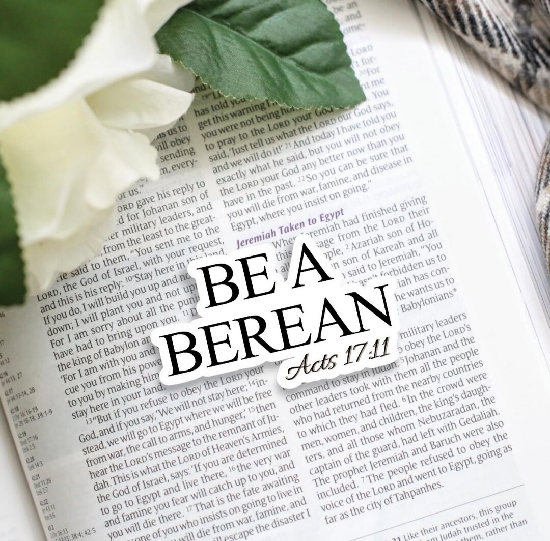 Be A Berean Sticker Christian Gift Bible Journaling Accessories Acts 17 ...