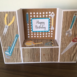 Handmade, Bench/pop up 3D Fold Card, Happy Birthday Card, Men’s Card ...