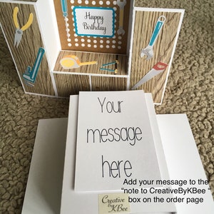 Handmade, Bench/pop up 3D Fold Card, Happy Birthday Card, Men’s Card ...