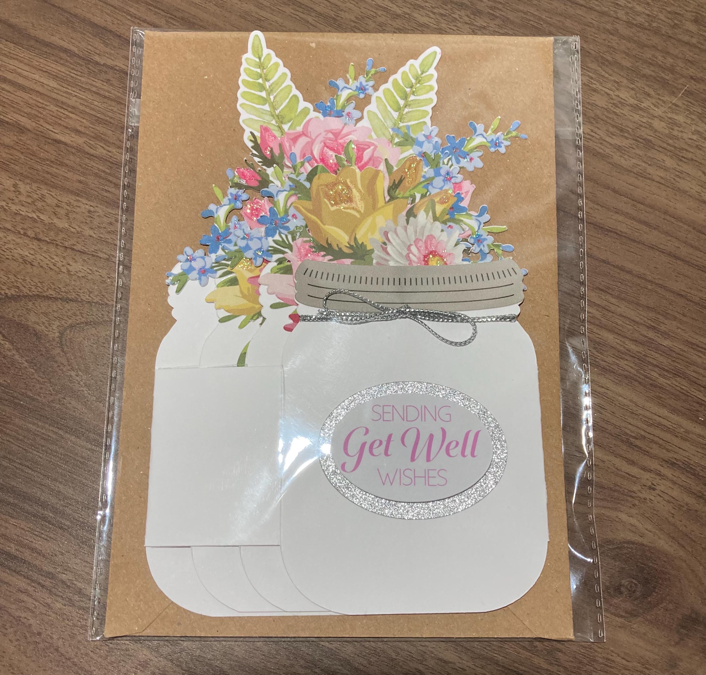 Get Well Soon Pop up Flower Box Card: Handmade Vase Card - Etsy UK