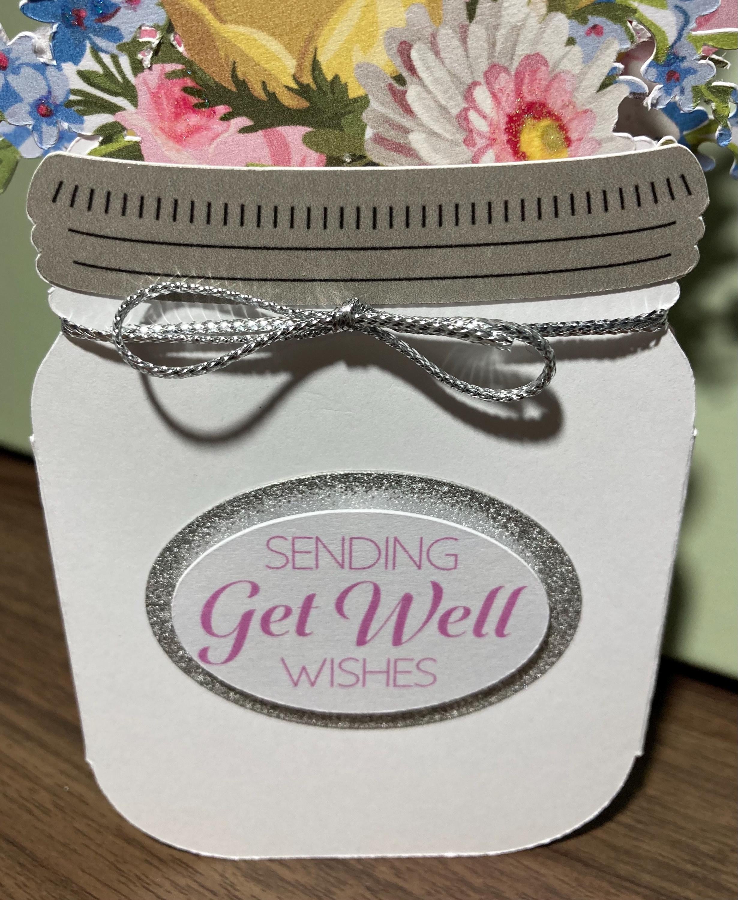 Get Well Soon Pop up Flower Box Card: Handmade Vase Card - Etsy UK