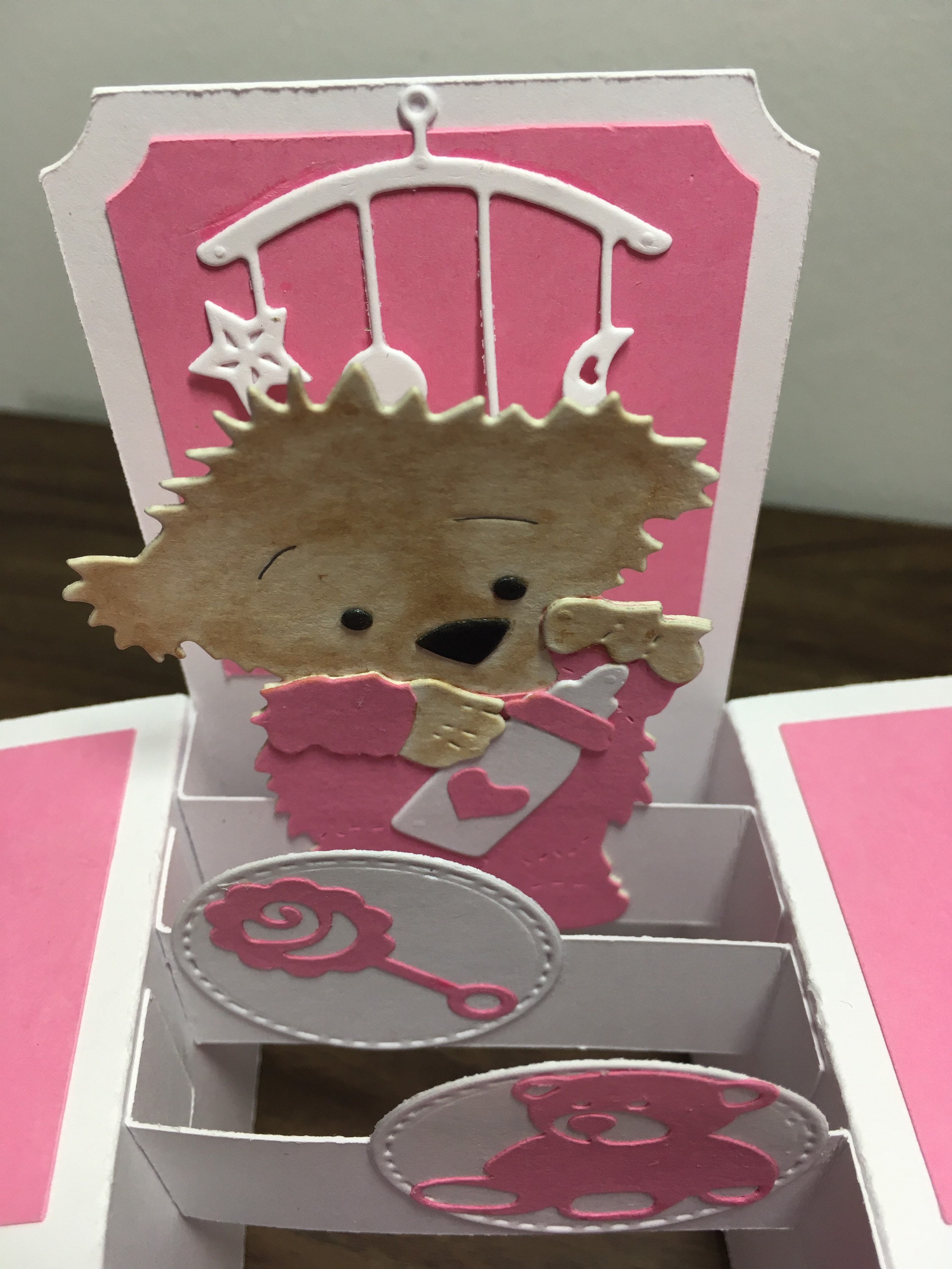 Handmade Box/pop up Baby Card Baby Boy Baby Girl Blue | Etsy UK