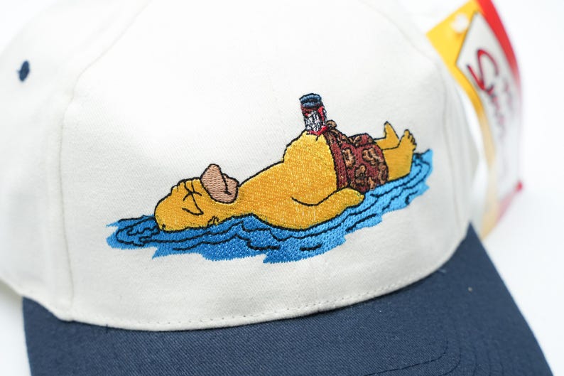 Vintage the Simpsons Cap Homer Simpson – 1999 Cartoon Cap – White With ...