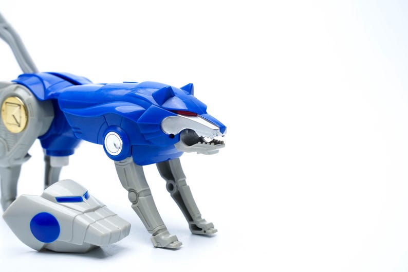 Power Rangers Mighty Morphin Ninjazord – Blue Wolf Zord – Bandai 1995 ...