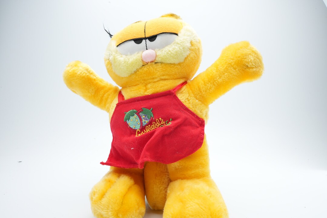 Garfield Cooking Plush With Apron | Vintage Chef Garfield Collectible ...