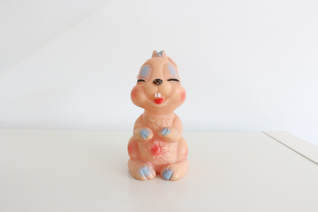 Vintage Hare rabbit Squeak Figure Fun for the Collection or as a Baby ...