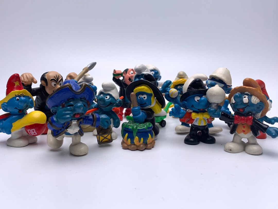 DIFFERENT SMURFS Vintage Smurfs PVC Figures Peyo Schleich Bully ...