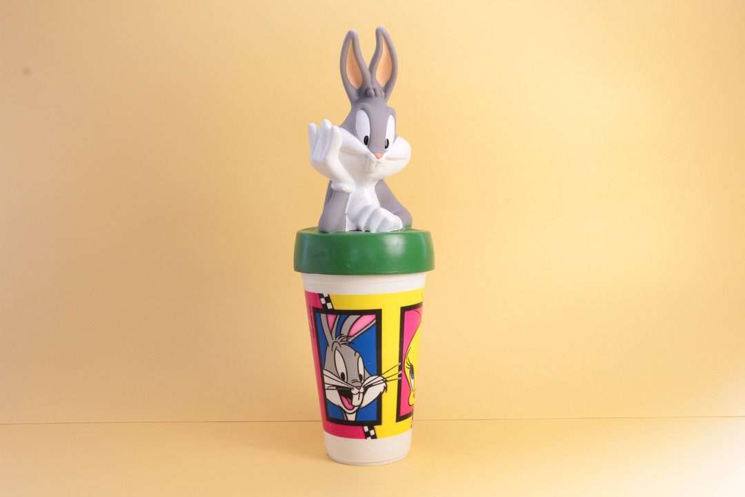 Vintage Bugs Bunny Cup With Hole for a Straw Vintage Cup Cartoon Cup ...