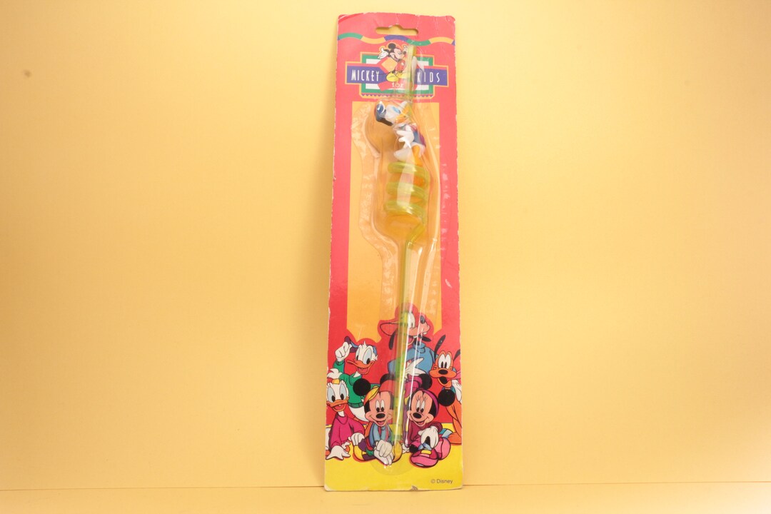 Mickeys Stuff for Kids Plastic Straw Mattel Donald Duck Figure on Straw ...