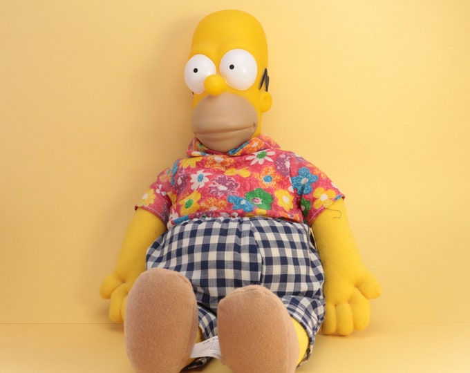 Homer Simpson Plush Vinyl Soft Toy From 1998 | Old Simpsons Hug | Homer ...