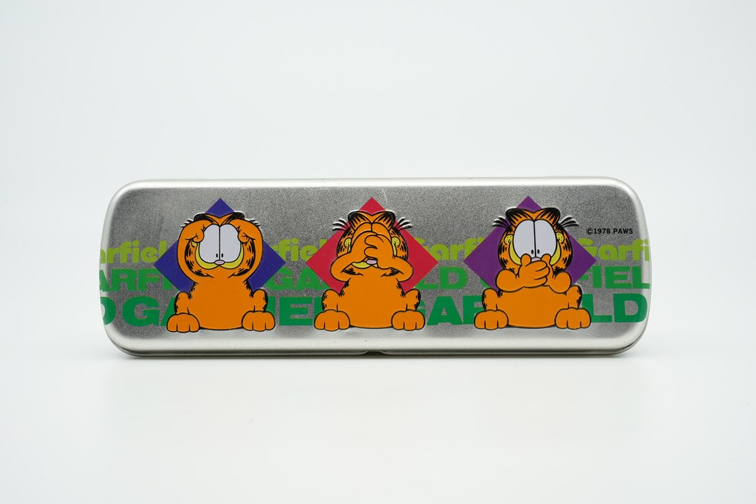 Vintage 1979 Garfield Metal Pen Holder | Classic Garfield Desk ...