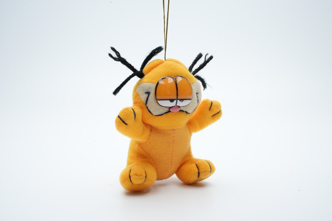 Mini Garfield Plush Adorable Ornament or Keychain Vintage Collectible ...