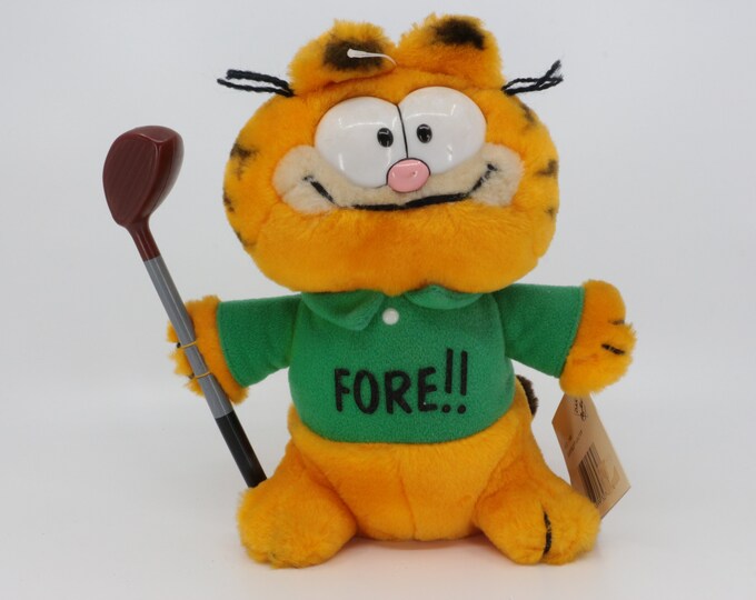 Vintage Garfield Plush Cat 70s 80s Golfer "fore!! | Golf, Vintage ...