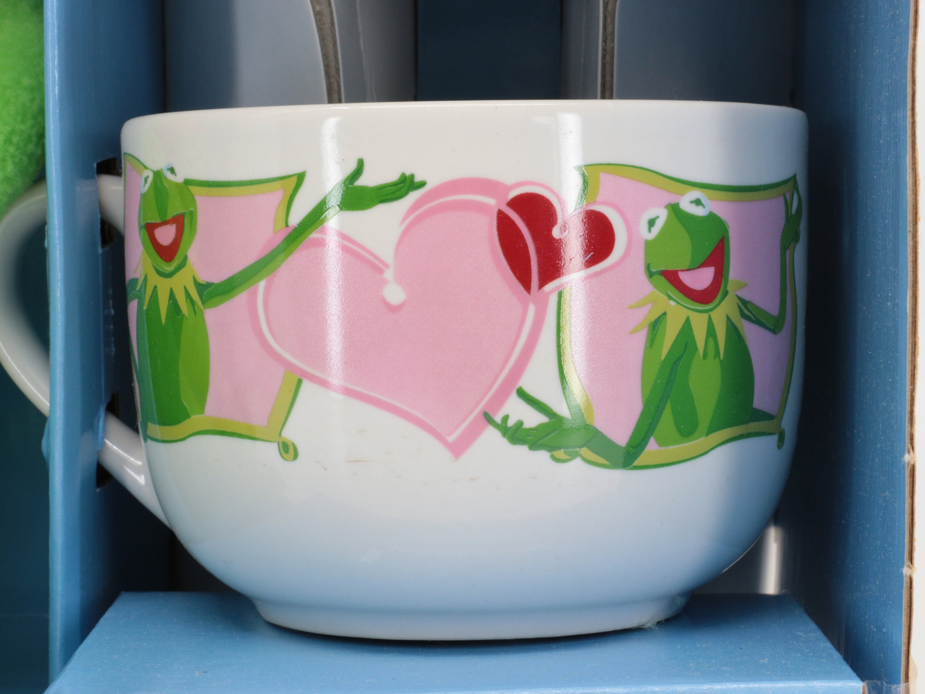 Super Rare Kermit the Frog Gift Set With Plush and Two Cups - Etsy