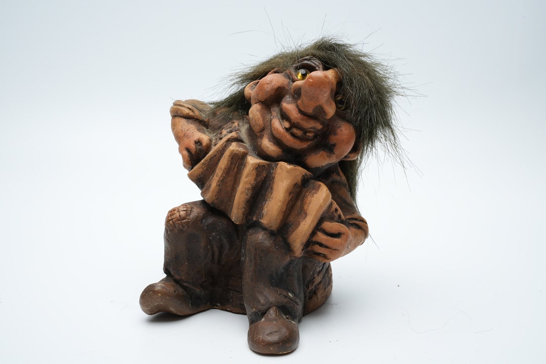 Troll With Accordion in Hands Vintage Nyform From Norway - Etsy
