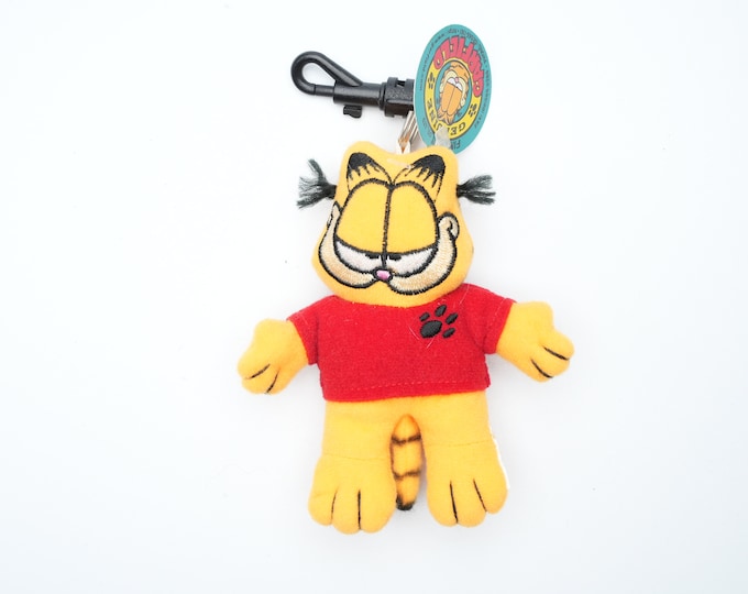 Garfield Mini Keychain Plush | Vintage Garfield With Original Tag - Etsy