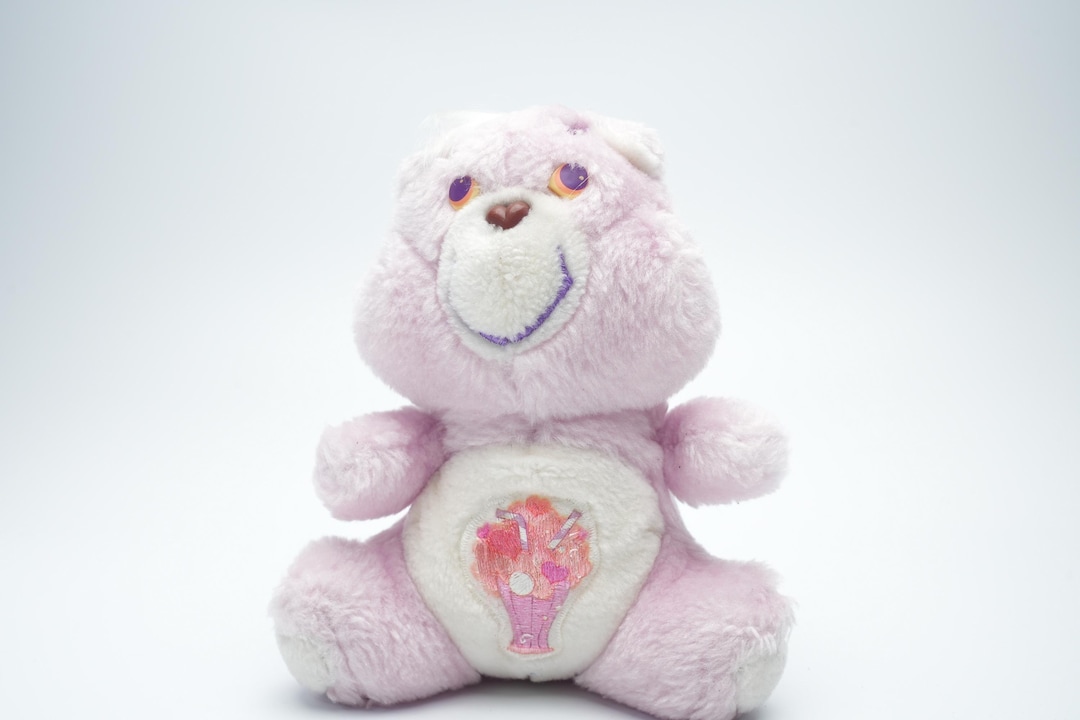 Vintage Care Bears Share Bear Plush – Purple With Milkshake Belly (16 ...