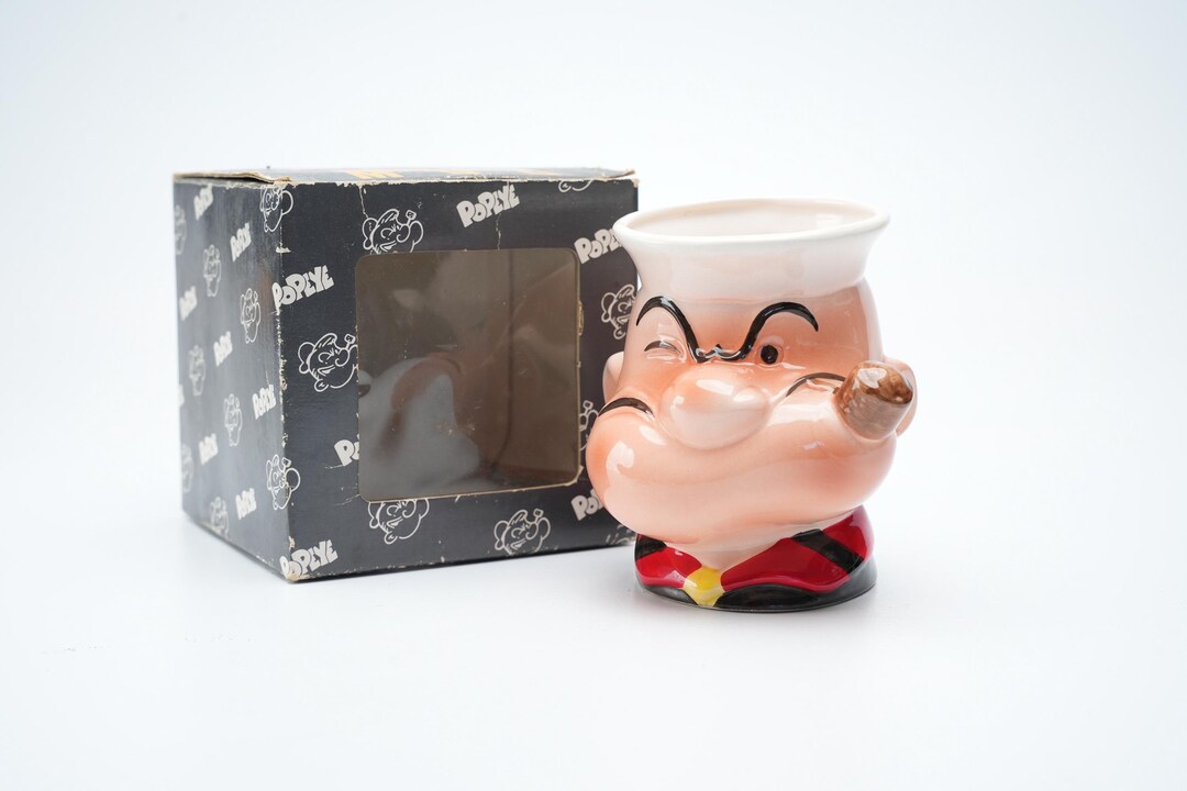 Vintage 1989 Popeye 60th Anniversary 3D Ceramic Mug – Sculpted ...