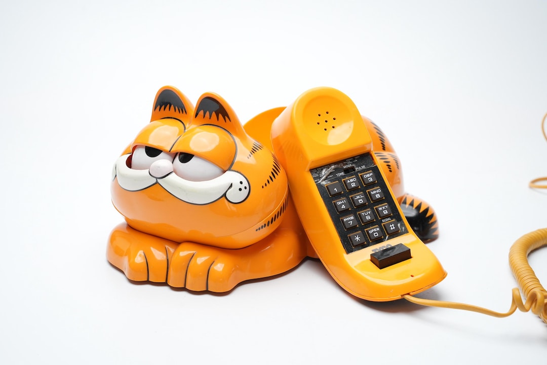 Garfield Phone Tyco 1987 Model 1907, Vintage Landline With Moving Eyes ...