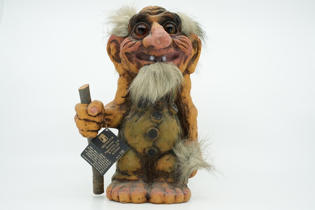 Nyform Troll Old Man With Stick 116 Handmade Norway Norwegian - Etsy