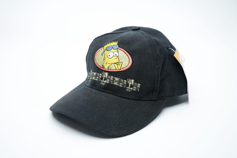 Vintage the Simpsons Cap With Bart Simpson – 90s Cartoon Cap – Black ...