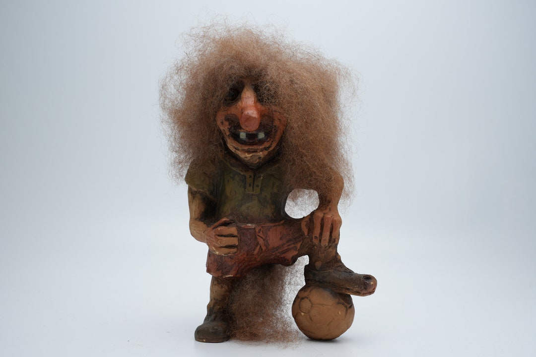 Nyform / Fossetroll - Troll With Soccer Ball - Handcrafted in Norway - Etsy