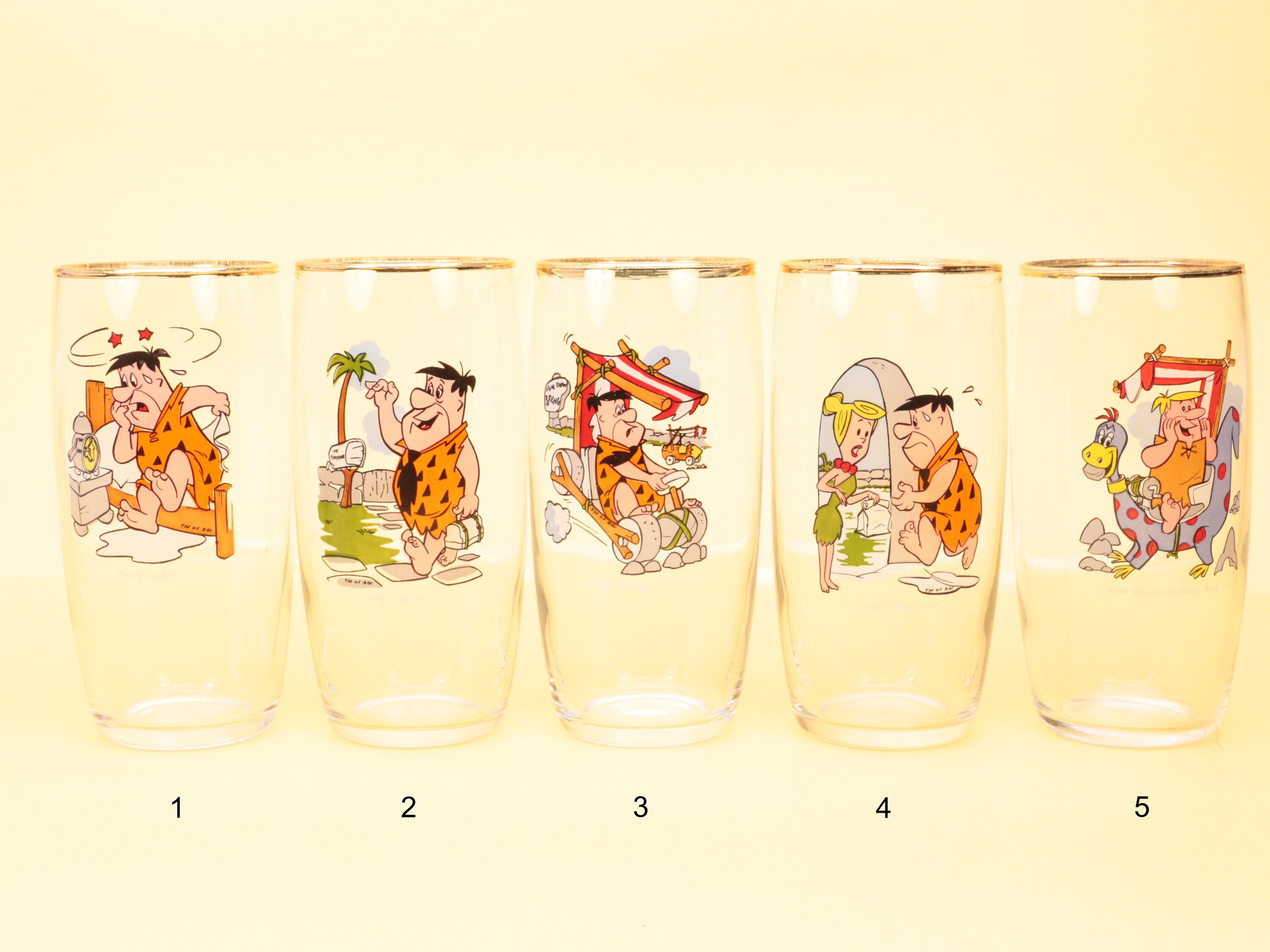 Vintage Flintstones Glasses From the 60s/70s Pick Your - Etsy