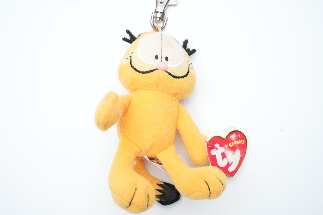 Garfield TY Plush Keychain Vintage Plush of Garfield the Cat - Etsy