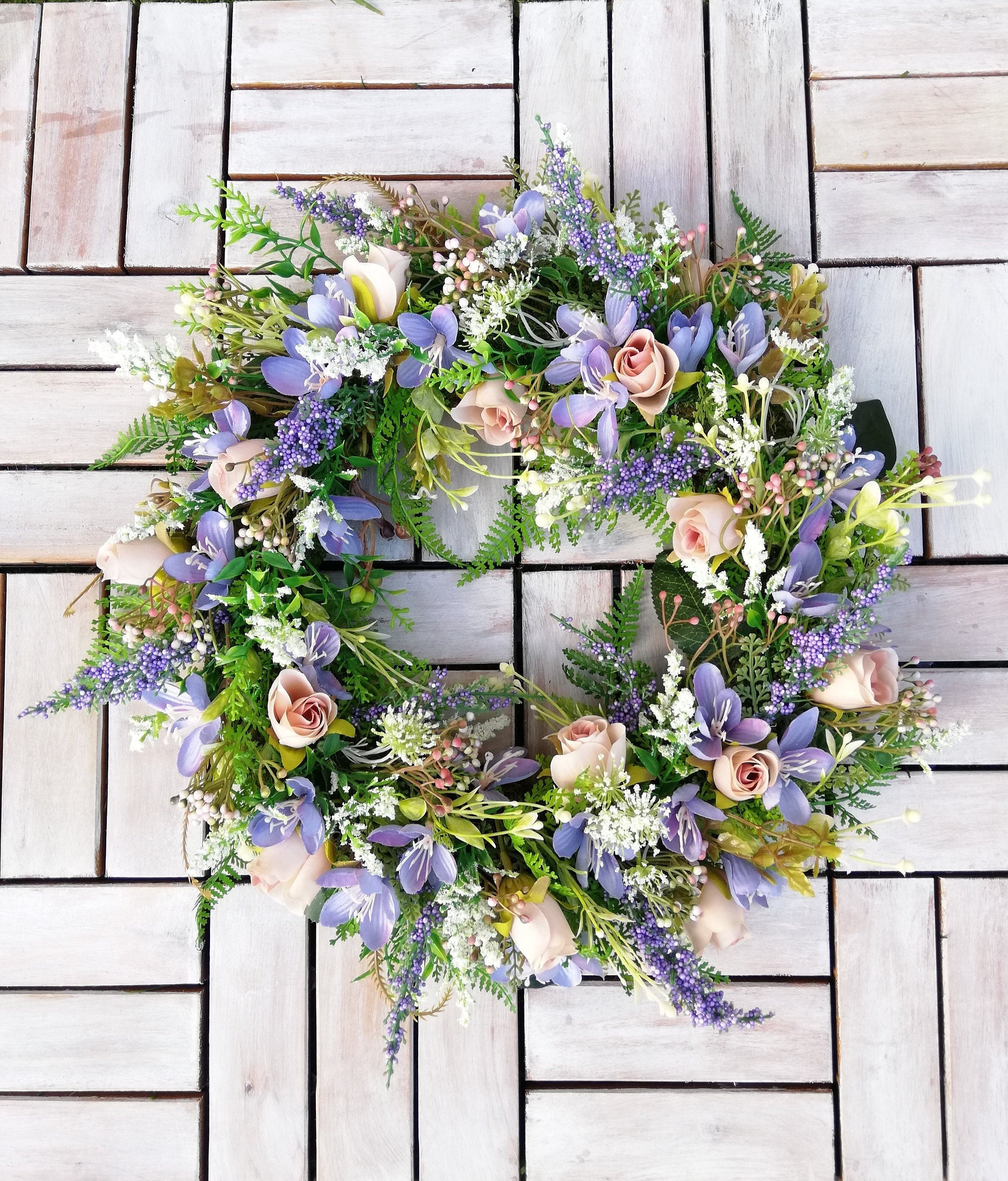 Spring Floral Wreath Door Wreath Wreath Artificial Wreath - Etsy UK