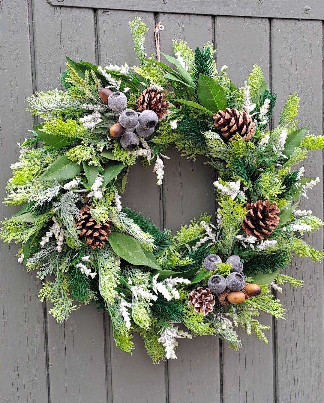 Christmas Wreath, Winter Wreath, Rustic Wreath, All Year Wreath ...