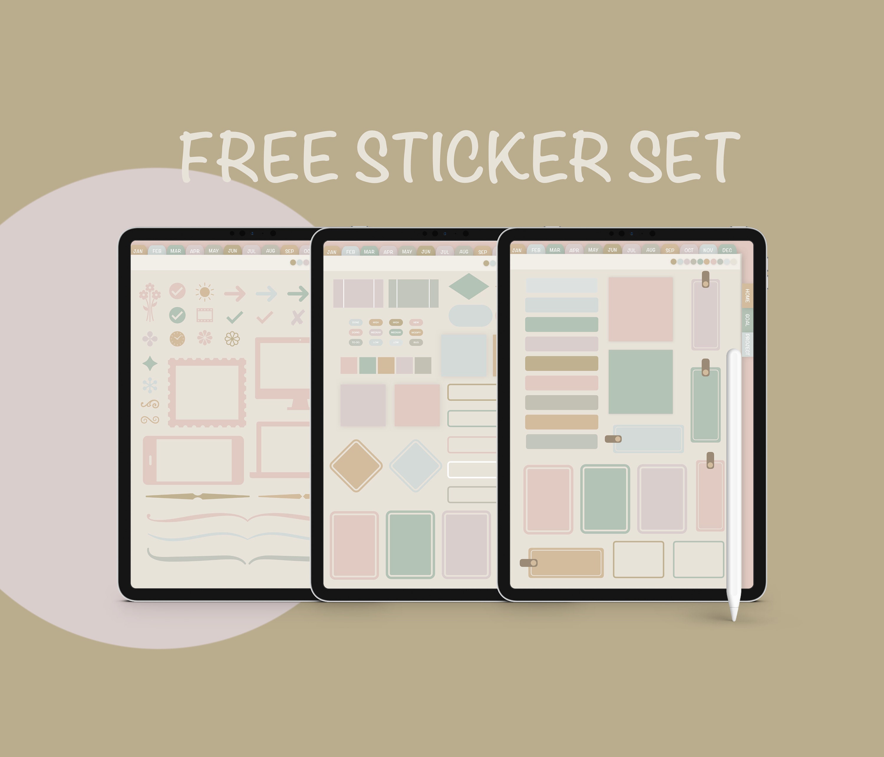 Undated Boho Digital Planner for Goodnotes/notability, iPad Hyperlinked ...