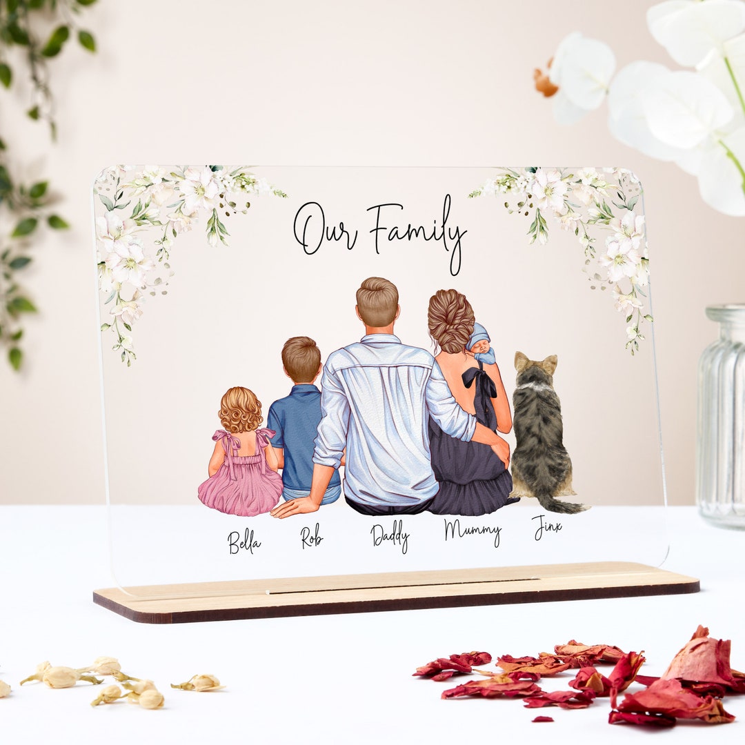 Personalised Family Acrylic Plaque, Family Print, Birthday Gifts ...