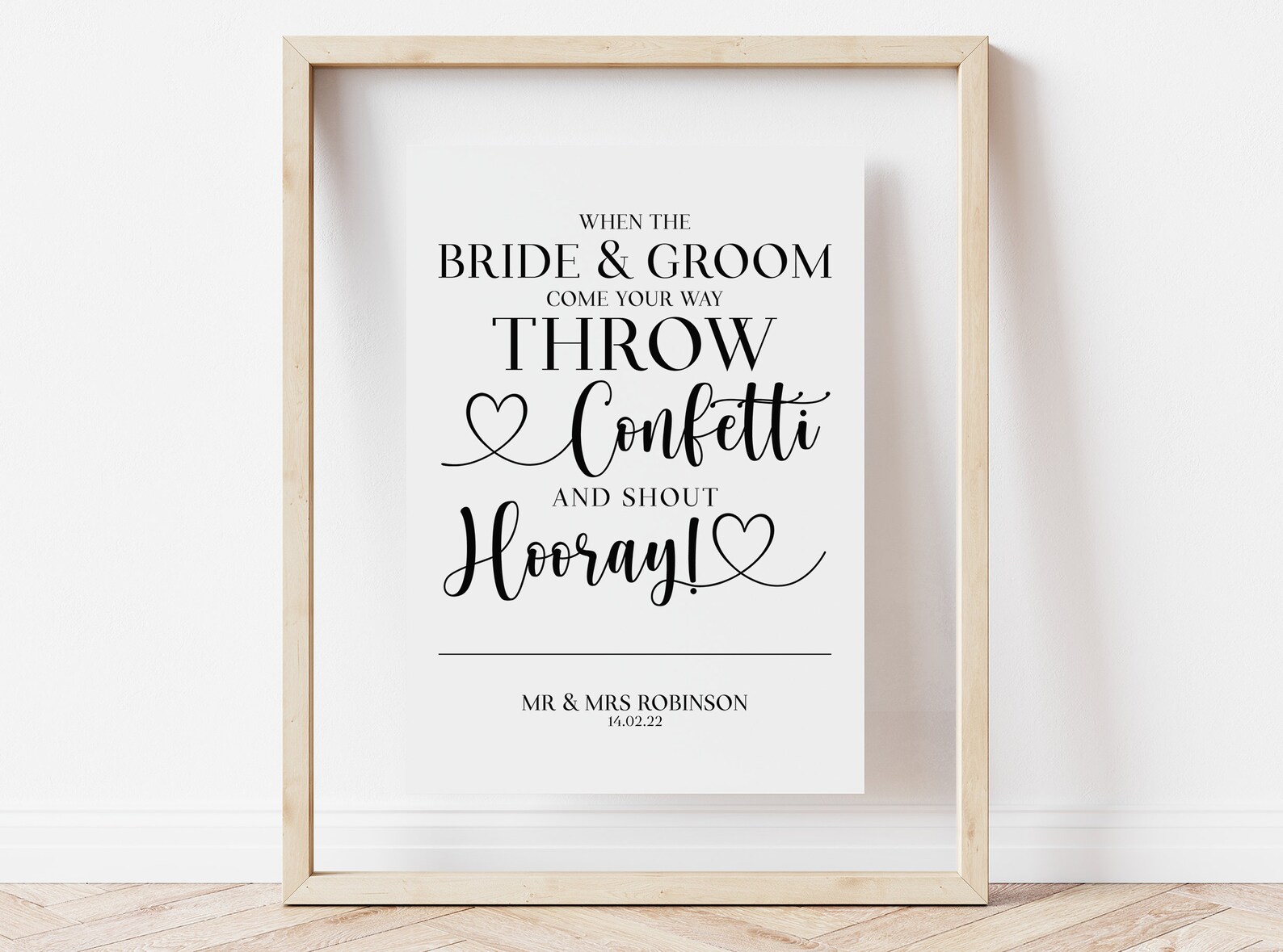 PERSONALISED Confetti Wedding Sign Signs for Confetti Petal - Etsy