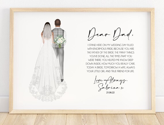 Father of the Bride Gift Father of the Bride Print Father of | Etsy UK